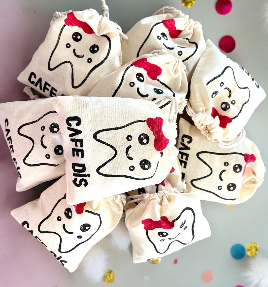 Tooth Fairy Bag, Tooth Fairy Pouch, Tooth Pouch, Hand Painted Pouch ...