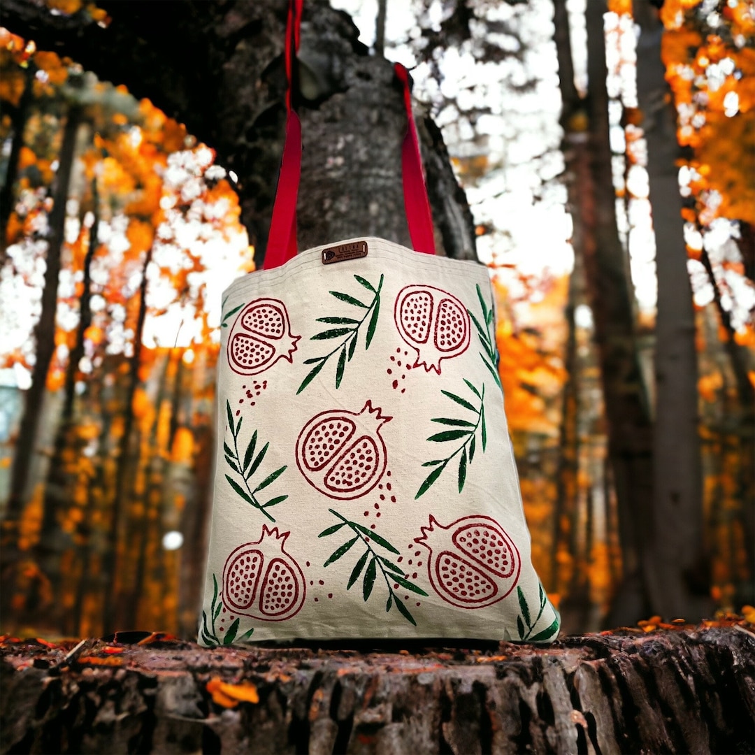 Pomegranate Tote Bag, Pomegranate Art, Art Pomegranate Heart ...