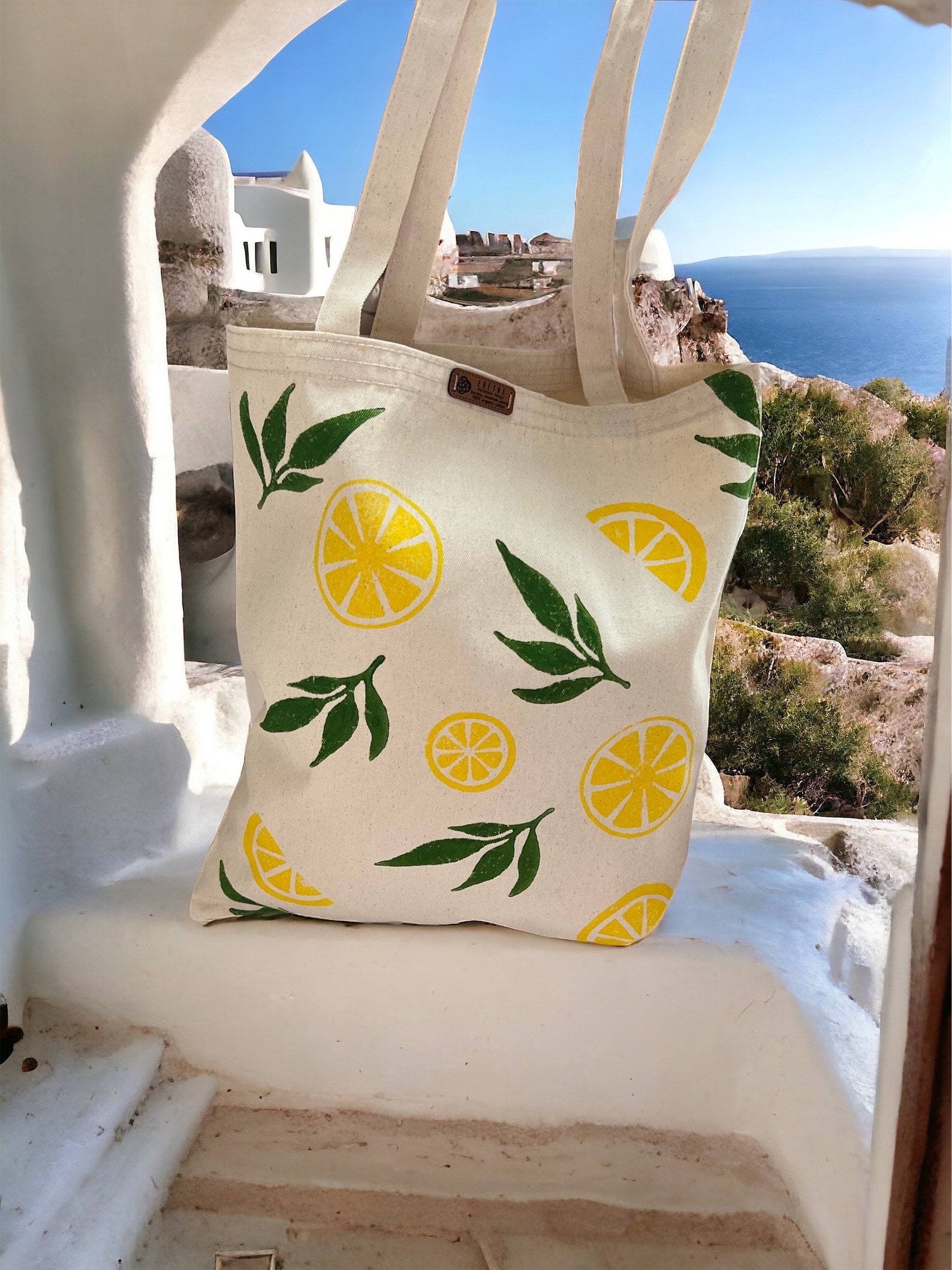 Lemon Print Cotton Tote Bag – Gusseted Shopping Bag - Etsy