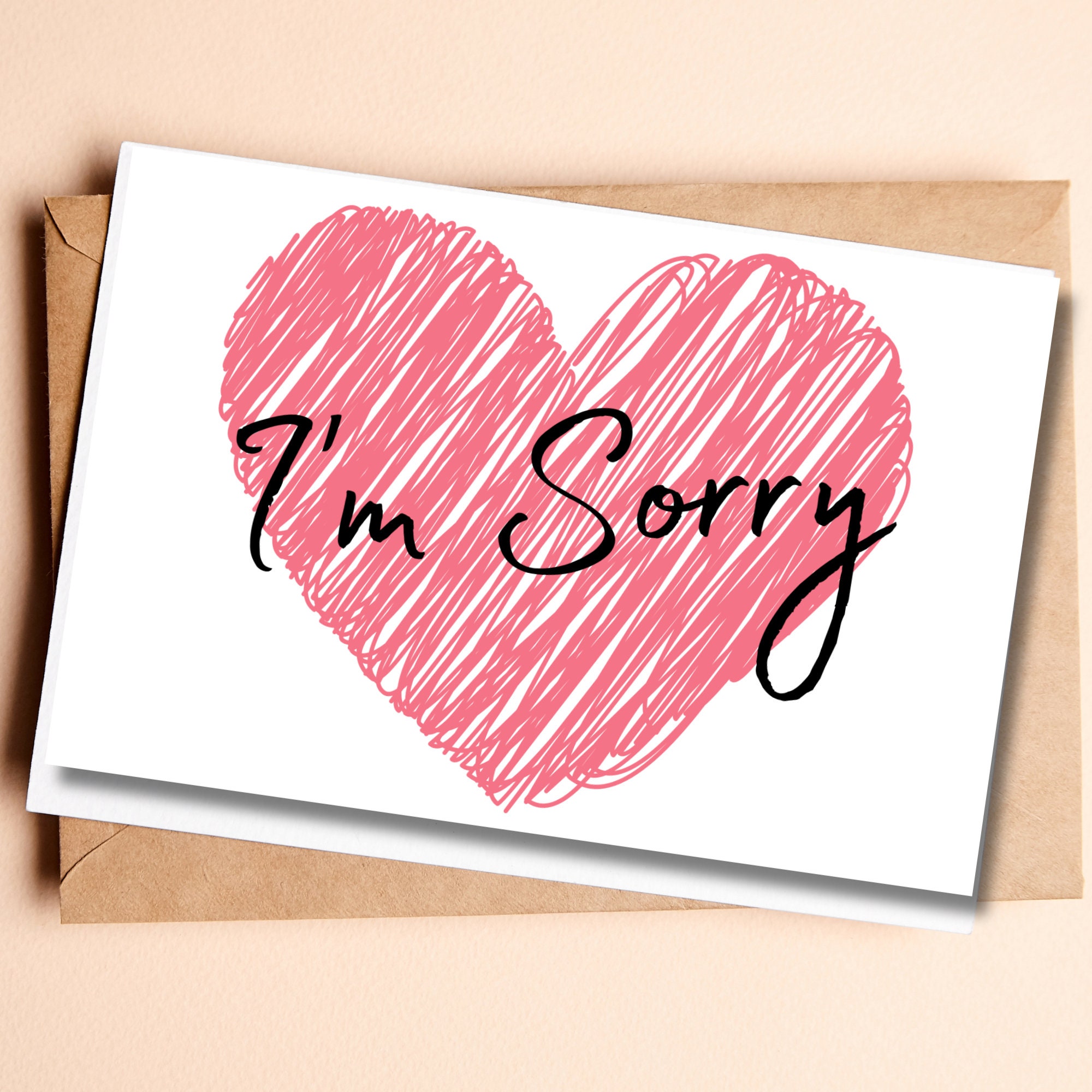 I'm Sorry 4x6 Card, Printable, Digital Download, Cardstock Recommended ...