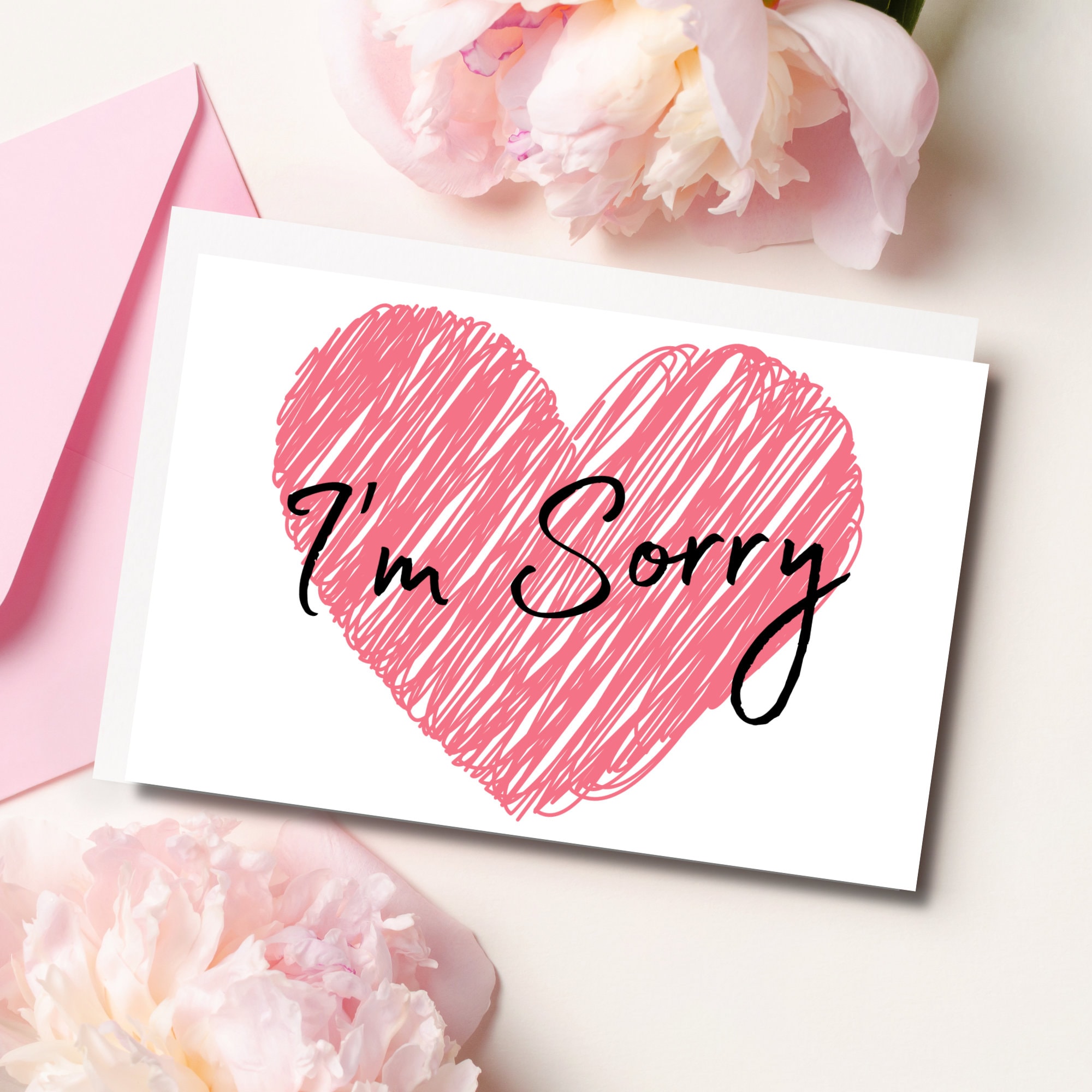 I'm Sorry 4x6 Card, Printable, Digital Download, Cardstock Recommended ...