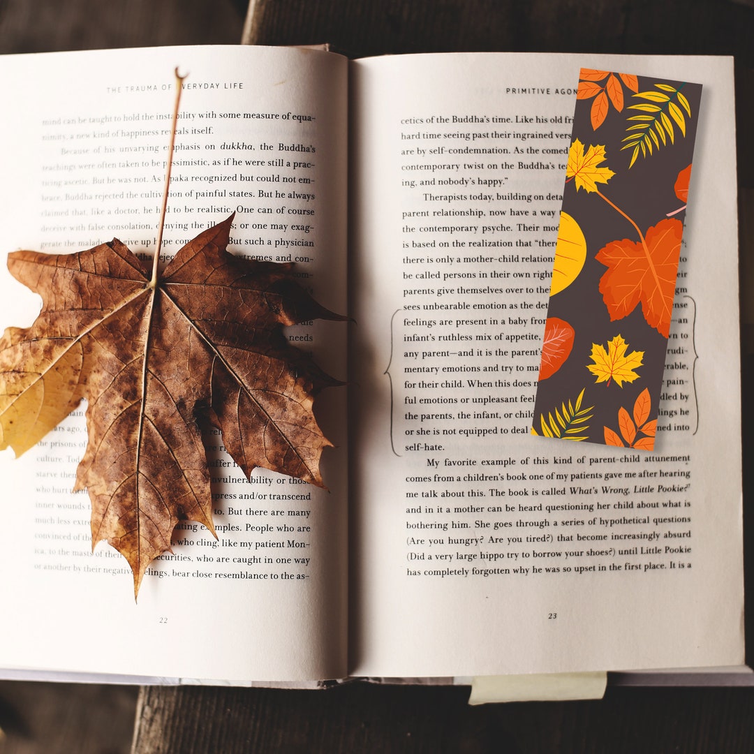 8 Fall Book Marks - Digital Download Bookmarks - Printables - Autumn ...