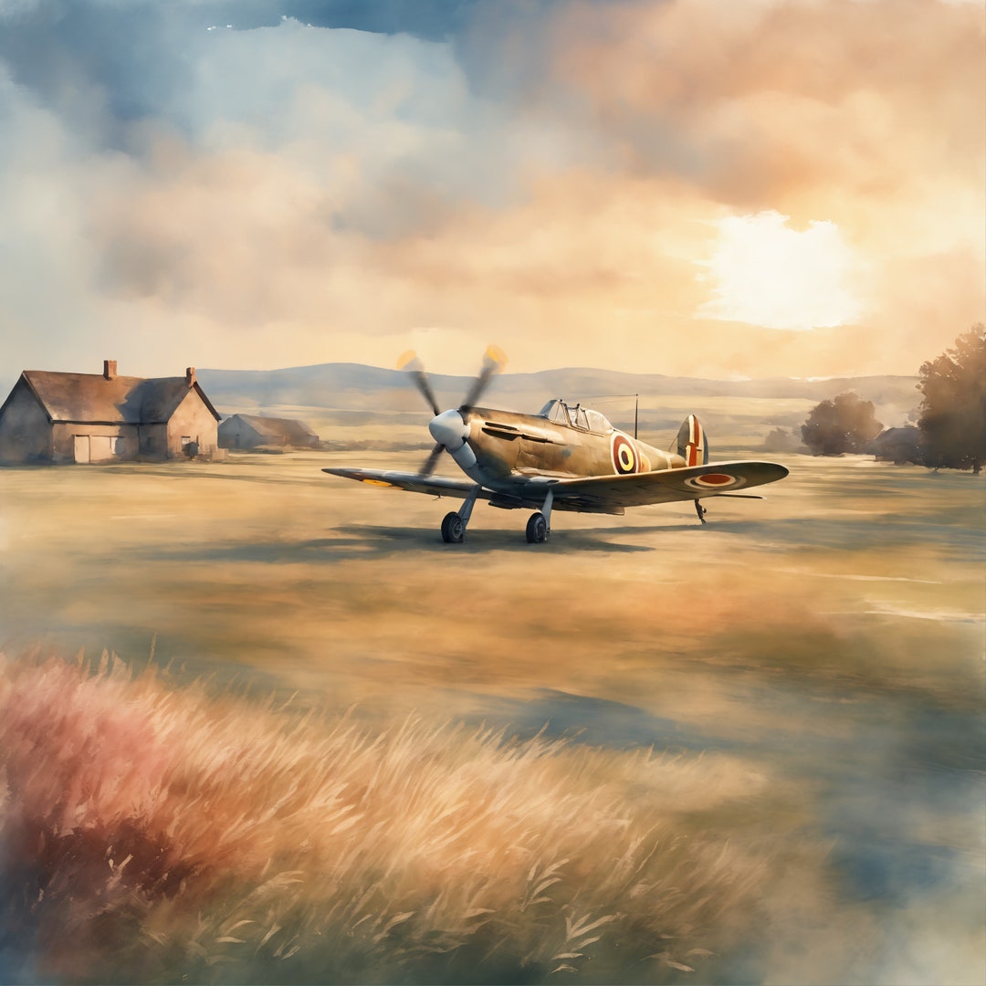 Digital Art File of a Spitfire Supermarine (19), Printable, Painting AI ...
