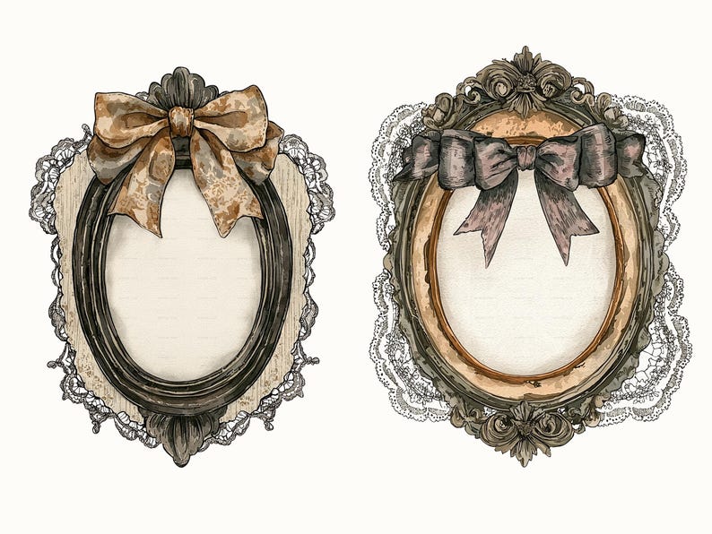 Victorian Frames Clipart: Shabby Chic Ephemera (digital Download) - Etsy