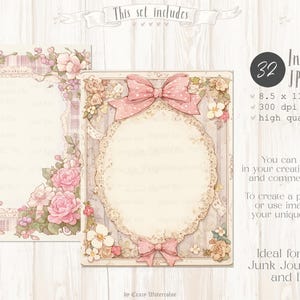 Shabby Chic Cookbook Ephemera: Printable Recipe Cards (digital Download ...