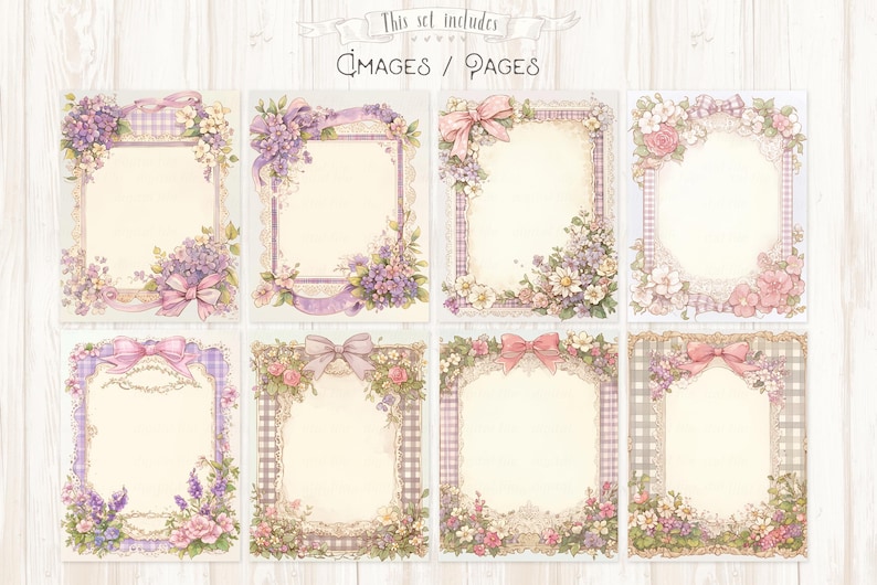 Violet Cookbook Images: Printable Scrapbook Ephemera (digital Download ...
