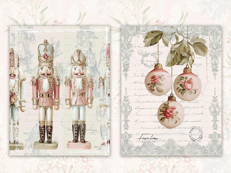 Christmas Pattern, Junk Journal Pages, Watercoloe Clipart: Cozy Holiday ...