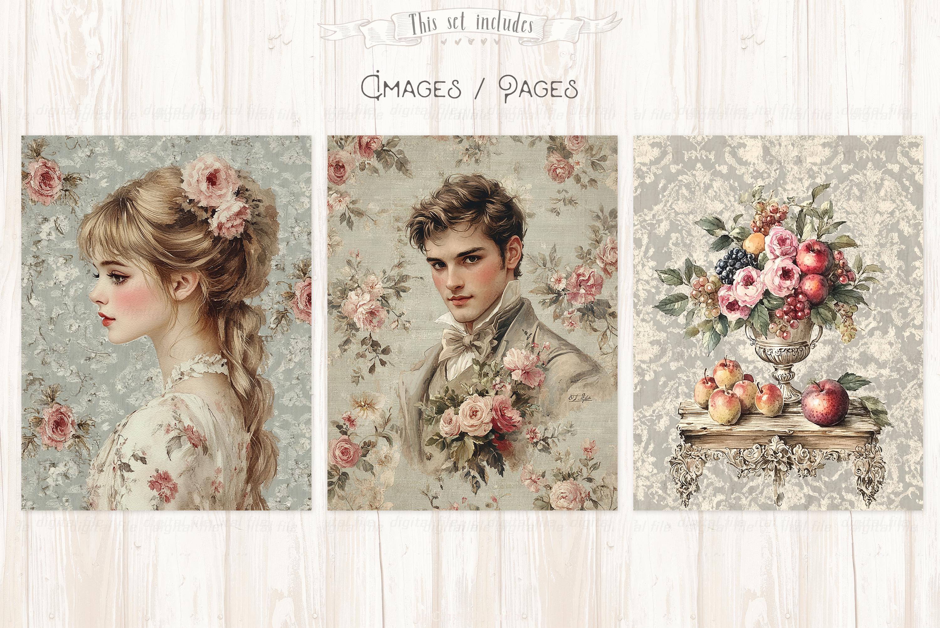 Vintage Romance Ephemera: Watercolor Victorian Pages (digital Download ...