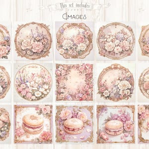 Shabby Chic Bouquet 30 Images : Watercolor Floral Clipart, Vintage ...