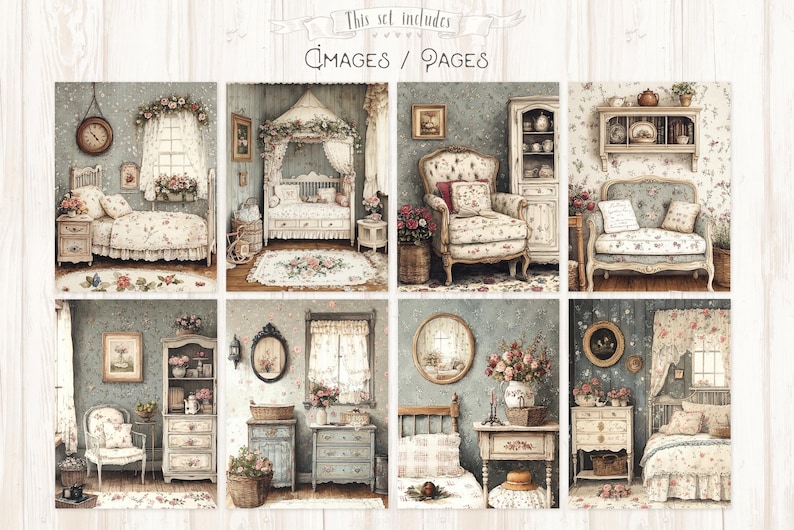 Cottagecore Scrapbook Paper: Rustic Home Ephemera (digital Download) - Etsy