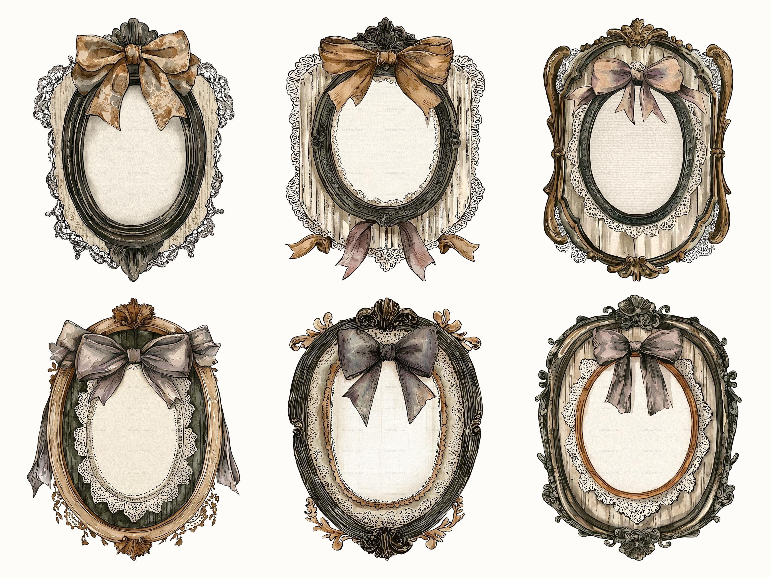 Victorian Frames Clipart: Shabby Chic Ephemera (digital Download) - Etsy