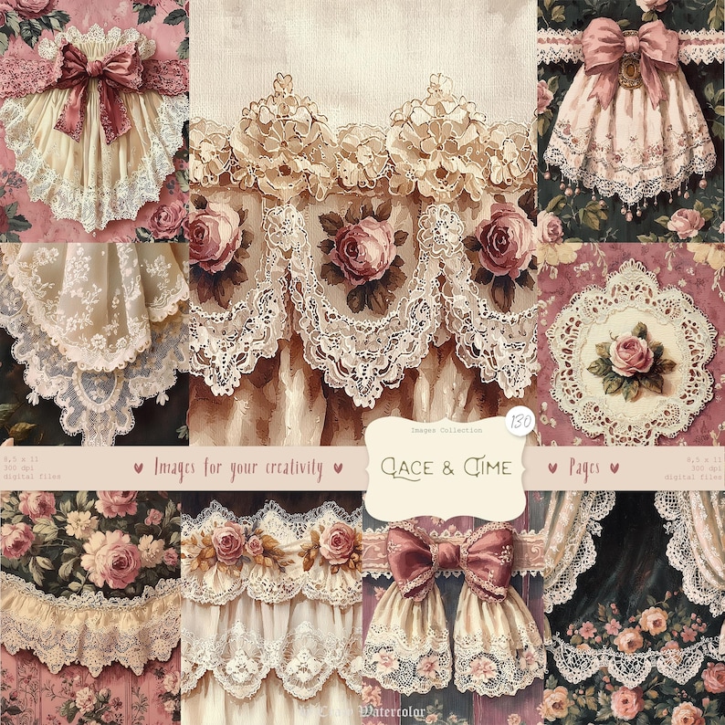 Lace and Time 130 Images: Shabby Chic Paper, Fabric Background, White ...