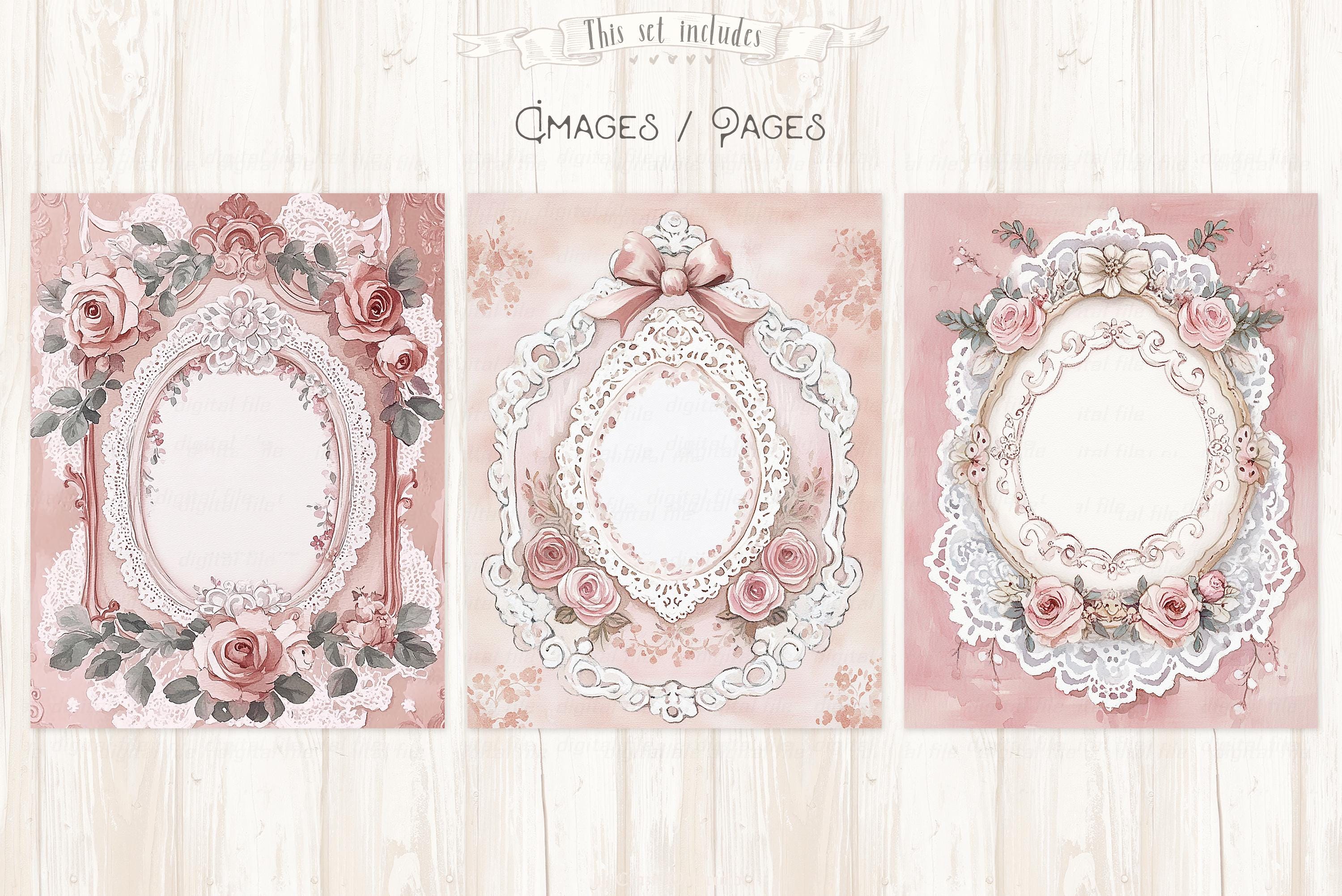 Antique Rose Frames: Printable Scrapbook Ephemera (digital Download) - Etsy