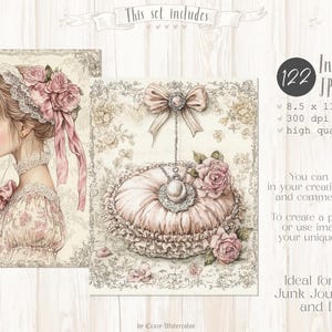 Coquette Aesthetics 122 Images: DIGITAL Scrapbook Pages, Romantic ...