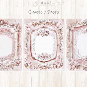 Pastel Shabby Frames: Printable Scrapbook Ephemera (digital Download ...