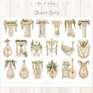 Watercolor Greek Mythology Stickers: Ancient Roman Ephemera (digital ...