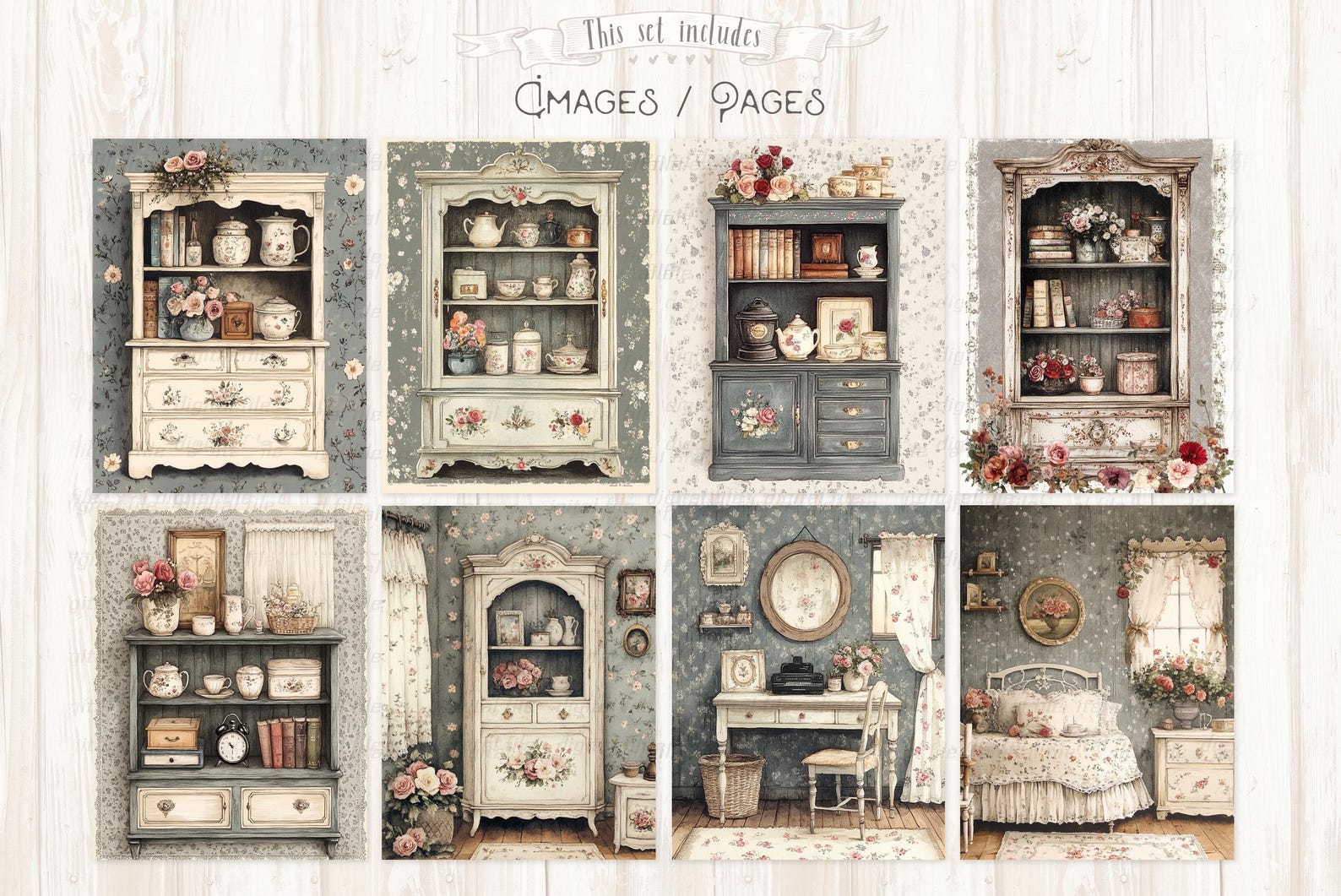 Cottagecore Scrapbook Paper: Rustic Home Ephemera (digital Download) - Etsy