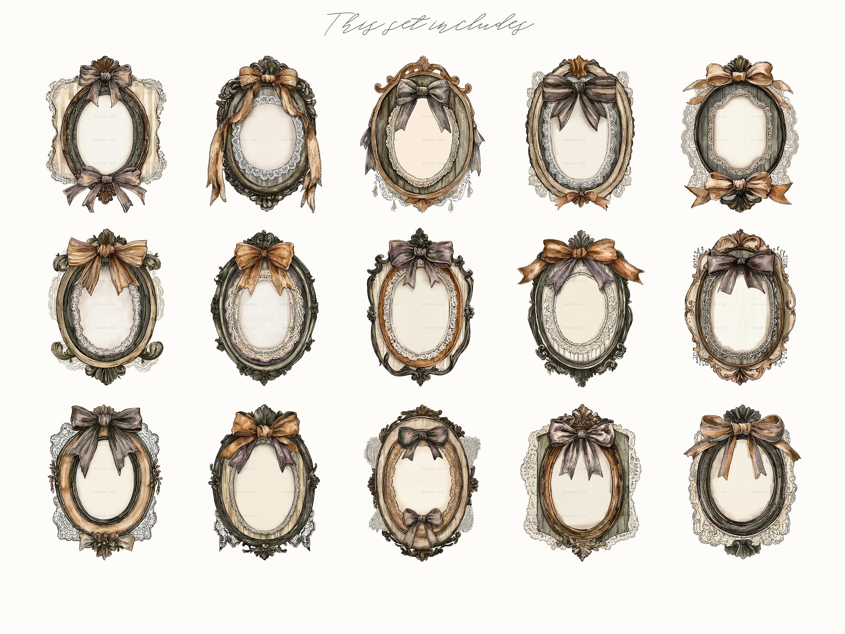 Victorian Frames Clipart: Shabby Chic Ephemera (digital Download) - Etsy
