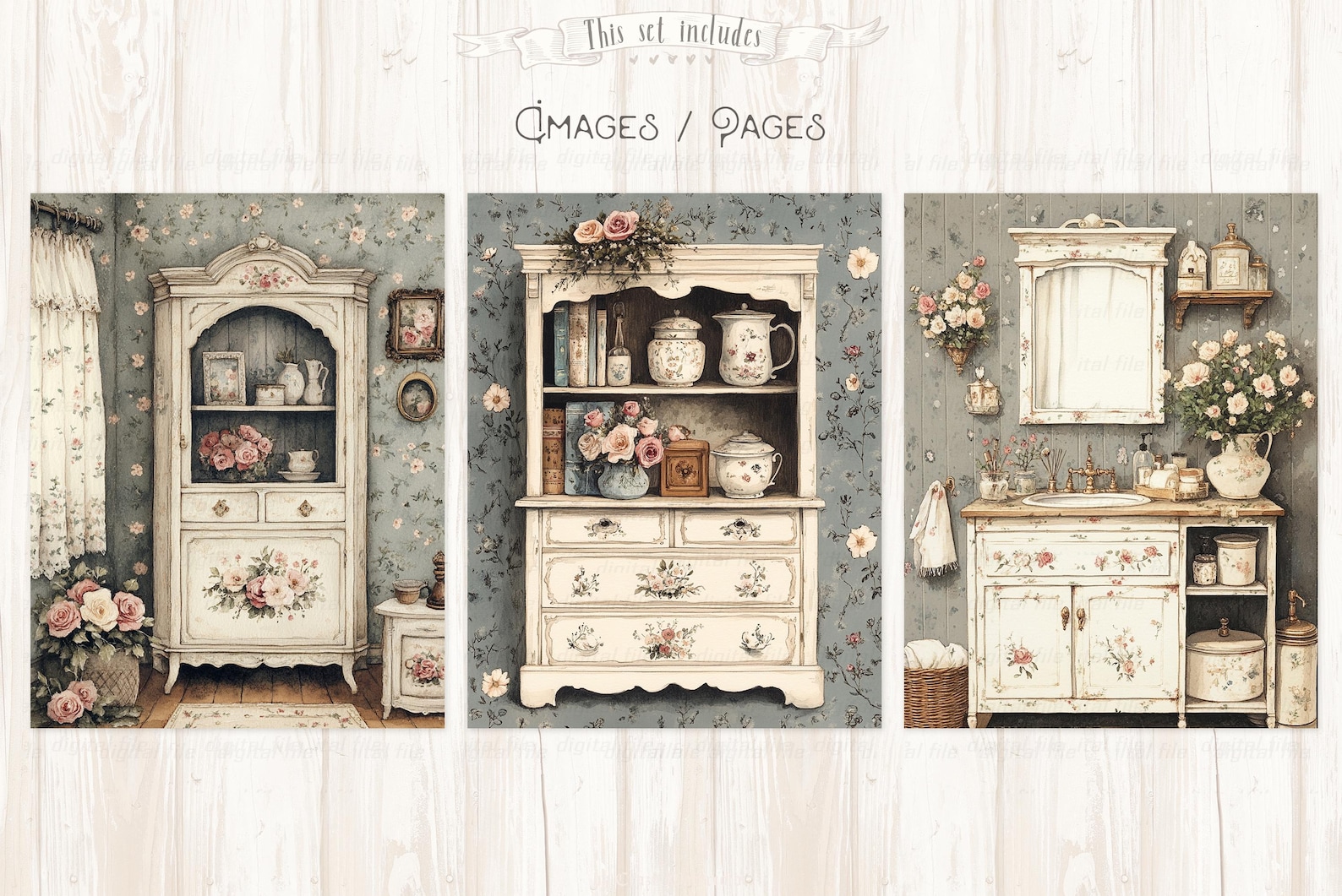 Cottagecore Scrapbook Paper: Rustic Home Ephemera (digital Download) - Etsy