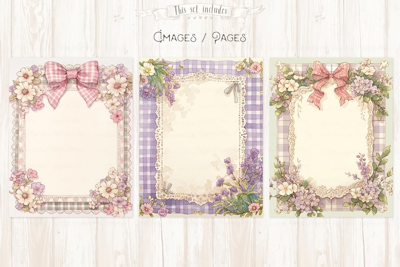 Shabby Chic Cookbook Ephemera: Printable Recipe Cards (digital Download ...