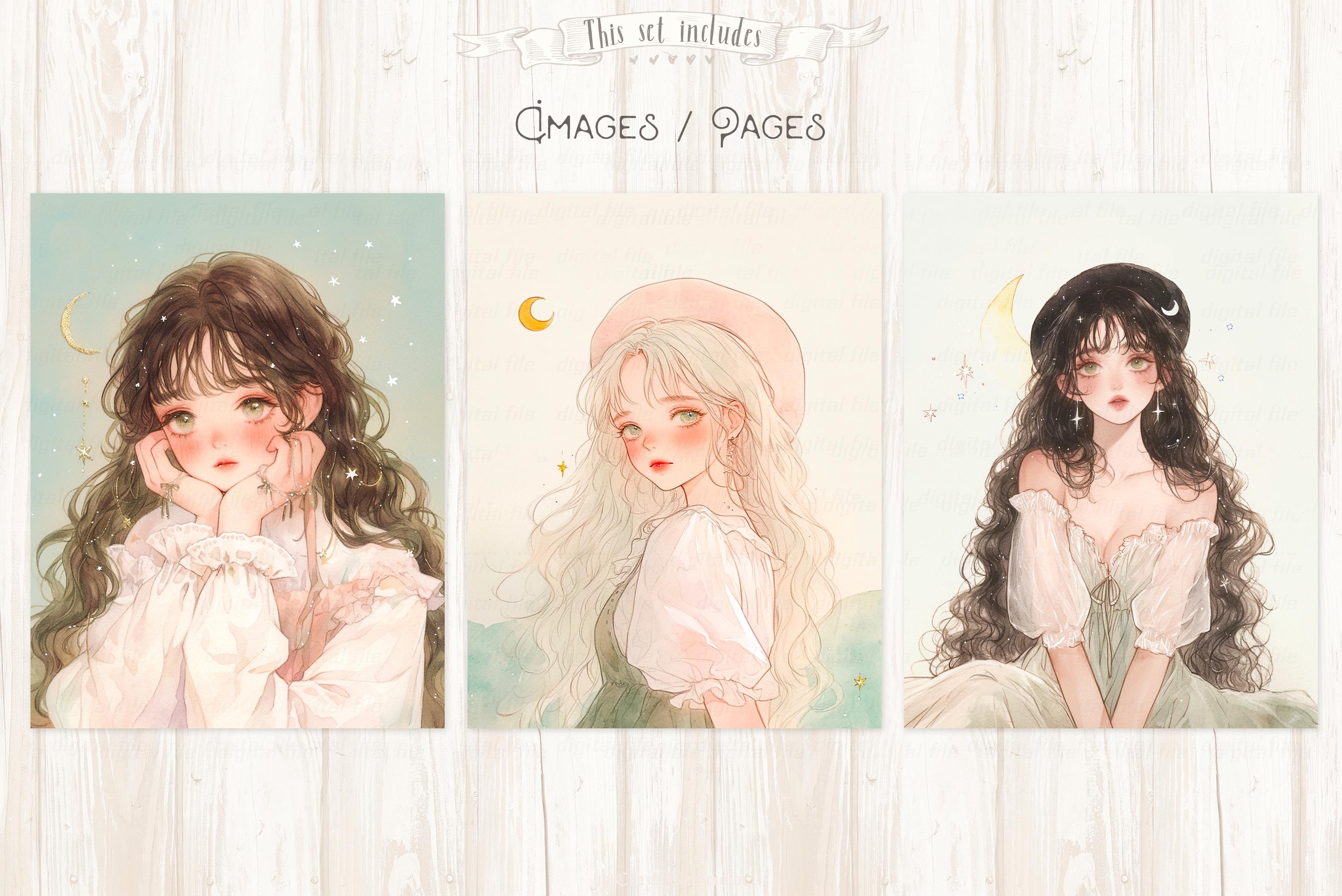 Pastel Dream 32 Images: Watercolor Mystic Women Clipart, Magic Angel ...