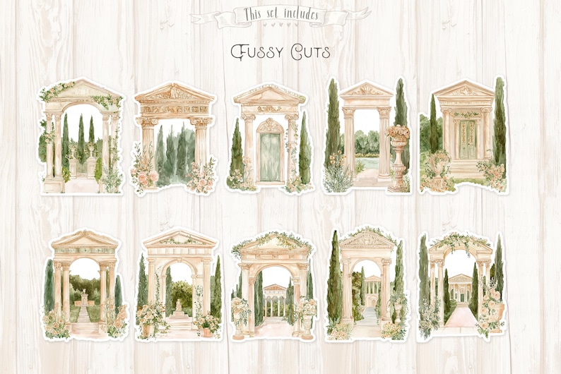 Watercolor Greek Mythology Stickers: Ancient Roman Ephemera (digital ...