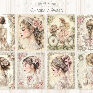 Coquette Aesthetics 122 Images: DIGITAL Scrapbook Pages, Romantic ...