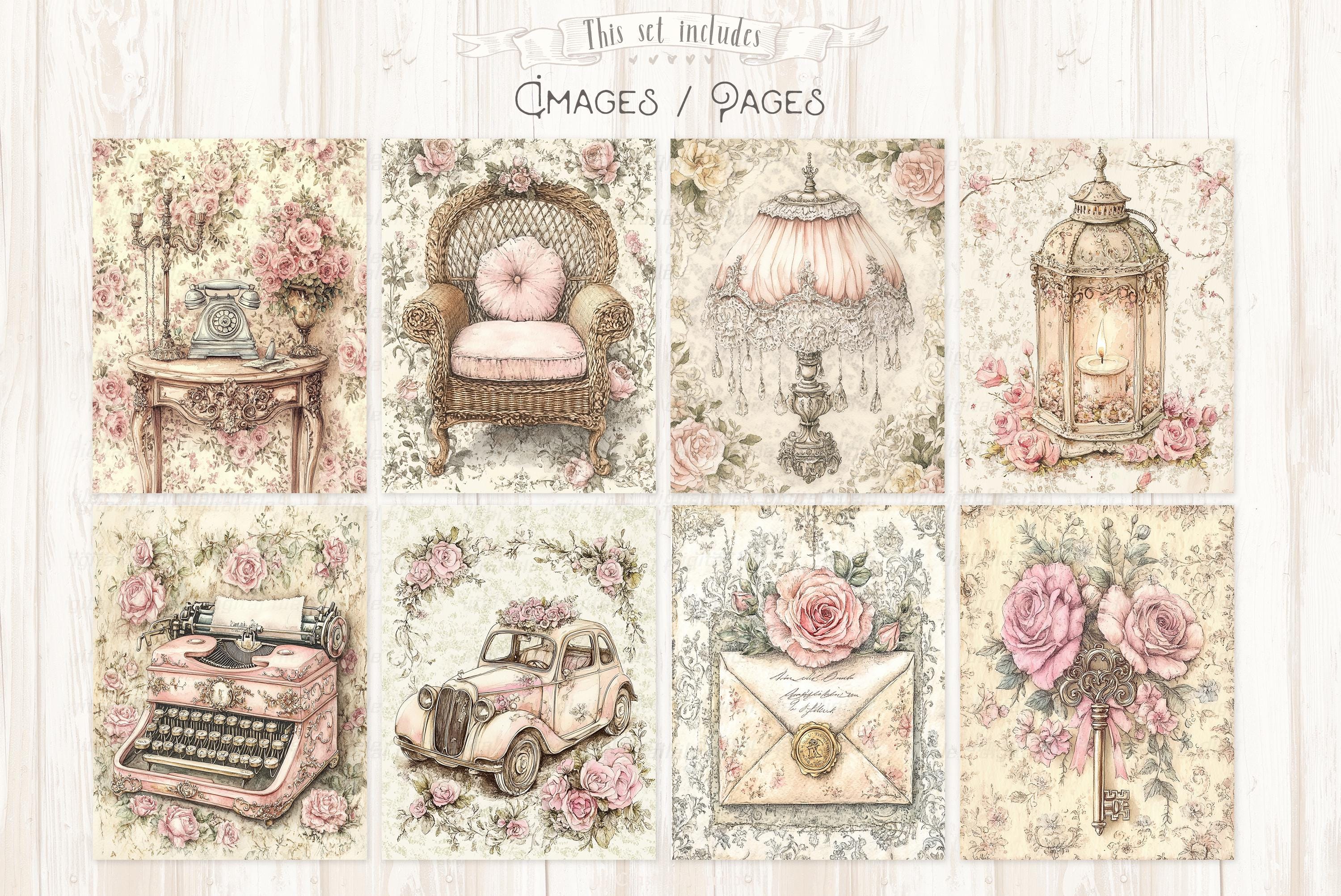 Coquette Aesthetics 122 Images: DIGITAL Scrapbook Pages, Romantic ...