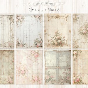Shabby Chic Backgrounds 154 Images: Vintage Pink Grey Green Wooden ...