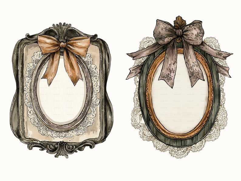 Victorian Frames Clipart: Shabby Chic Ephemera (digital Download) - Etsy