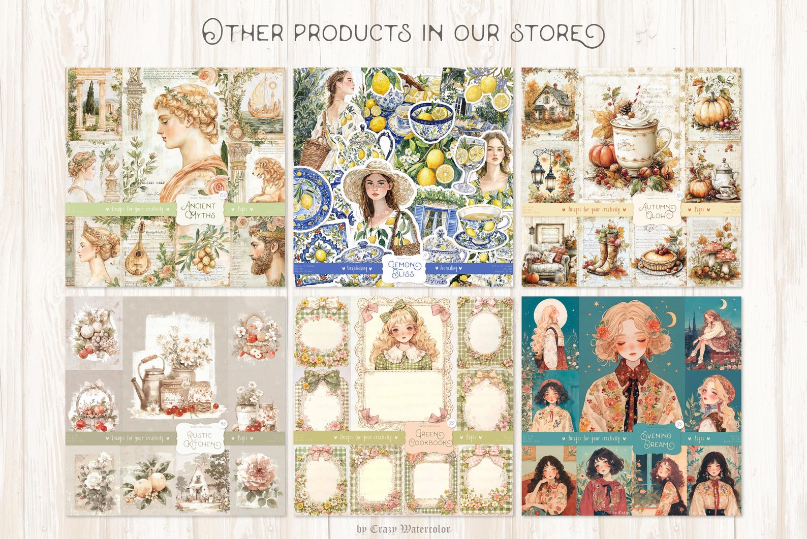 Watercolor Greek Mythology Stickers: Ancient Roman Ephemera (digital ...