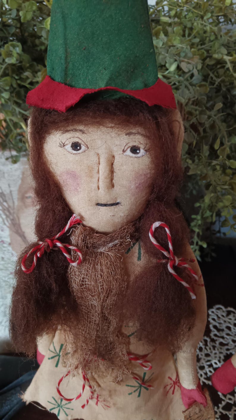 Handmade Primitive Elves Set of Two - Etsy