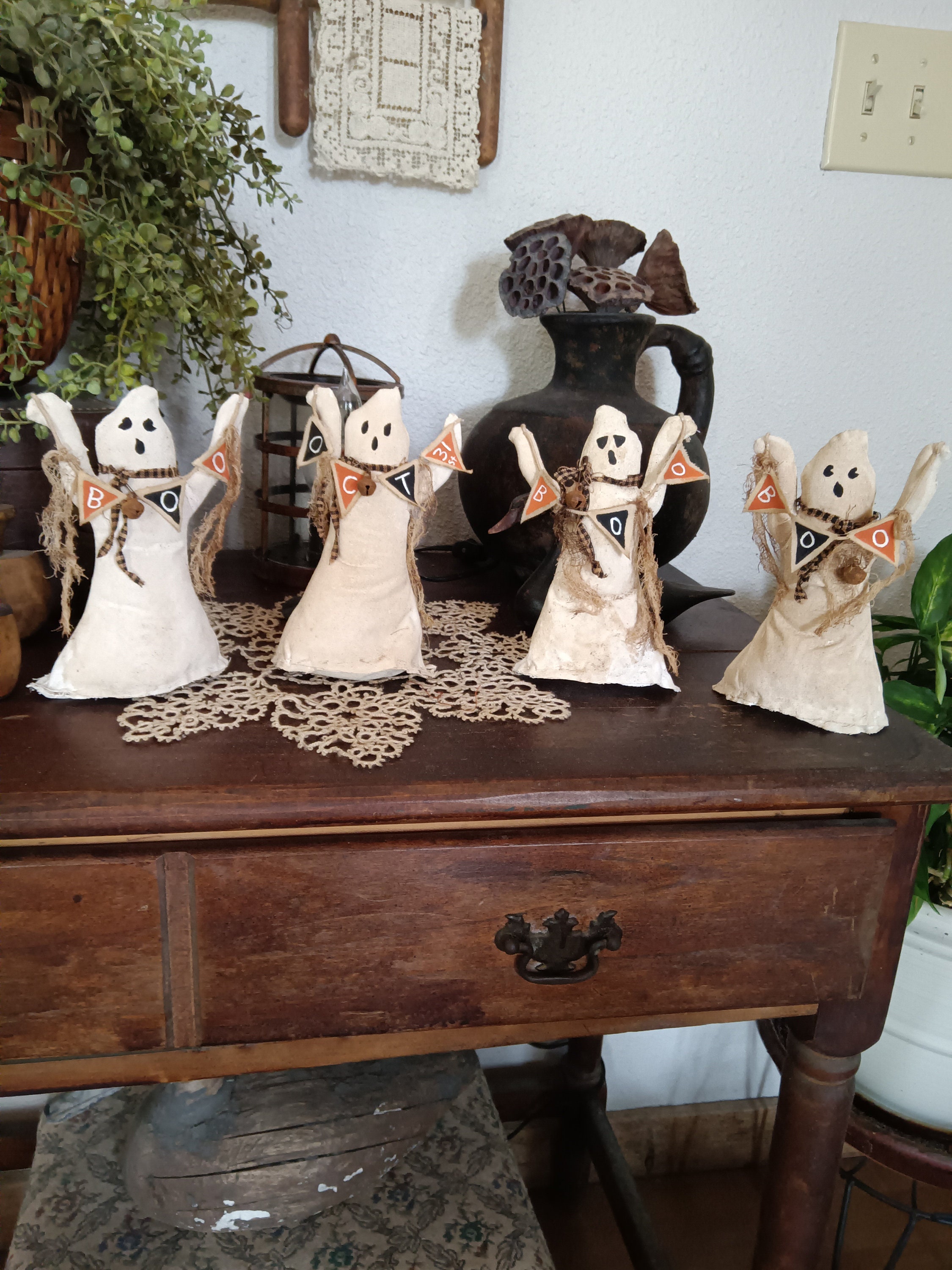 Primitive Grungy Halloween Ghost - Etsy