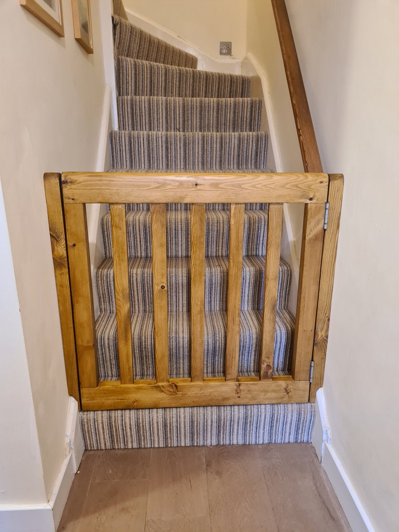 Custom Wooden Stair Gate - Etsy UK