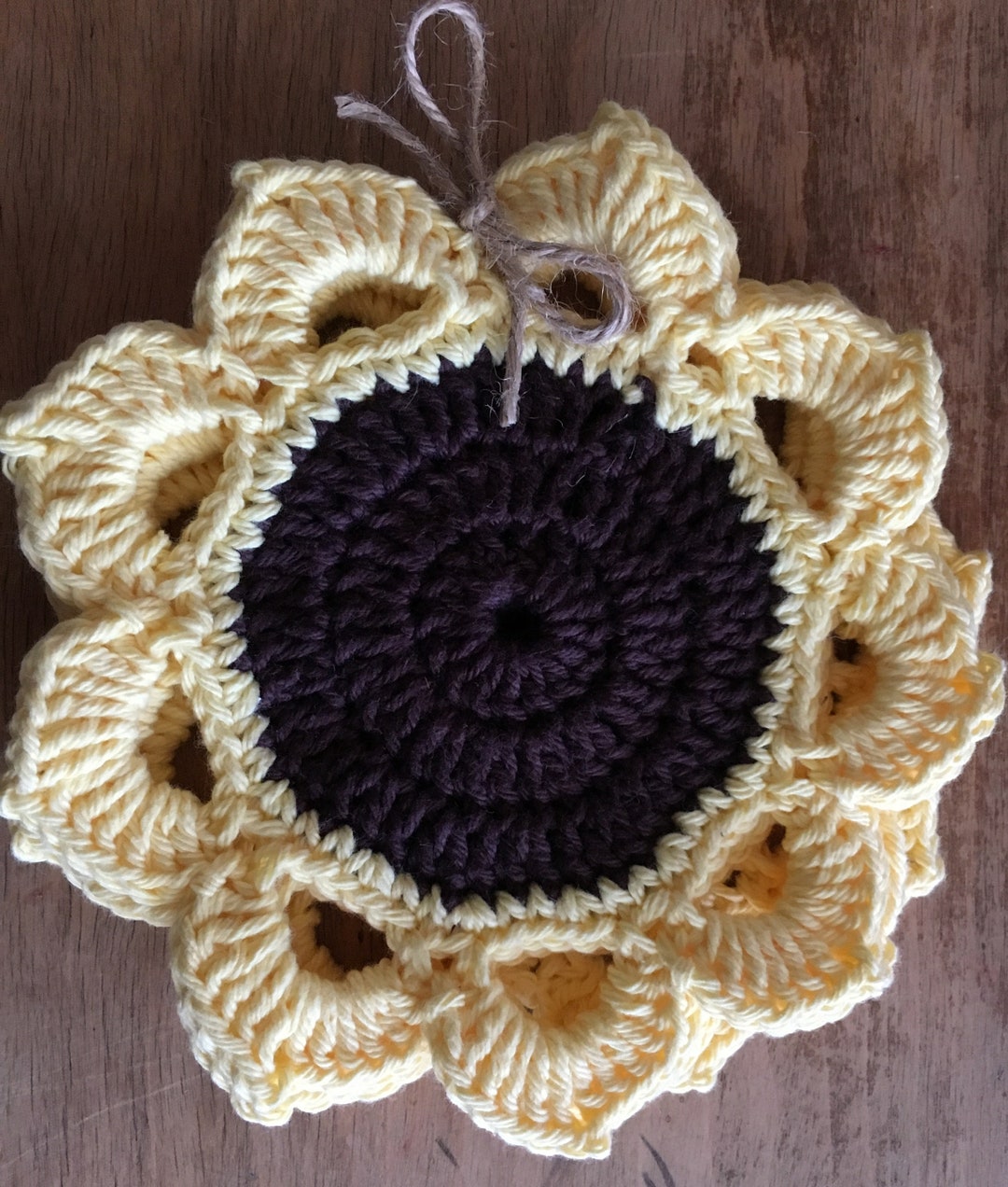 Crochet Sunflower Coaster Pattern - Etsy