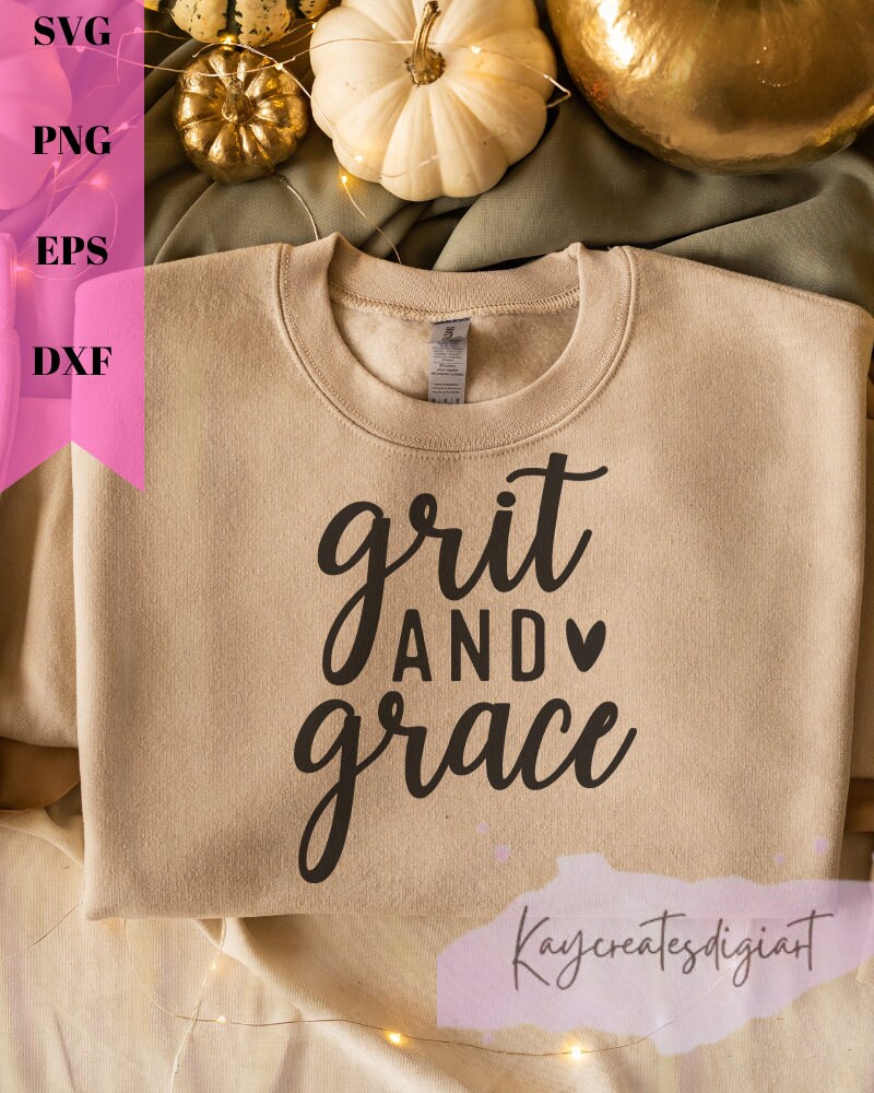 Christian Pnggrace Svg, Grace and Grit, Faith Svg, Eps, Religious Svg ...