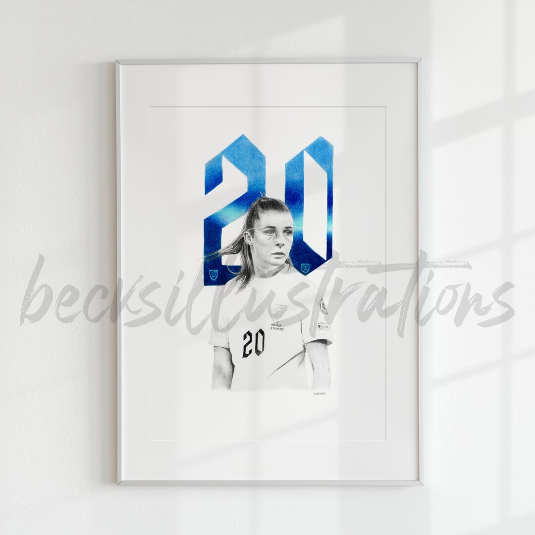 Ella Toone Print Pencil Drawing Original Football Artwork - Etsy