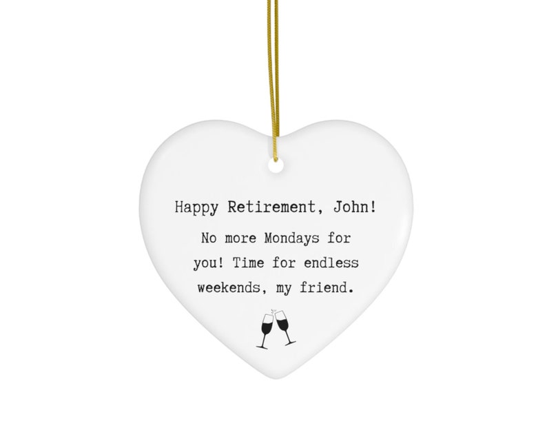 Retirement Ornament Personalized Farewell Party Gift Coworker ...