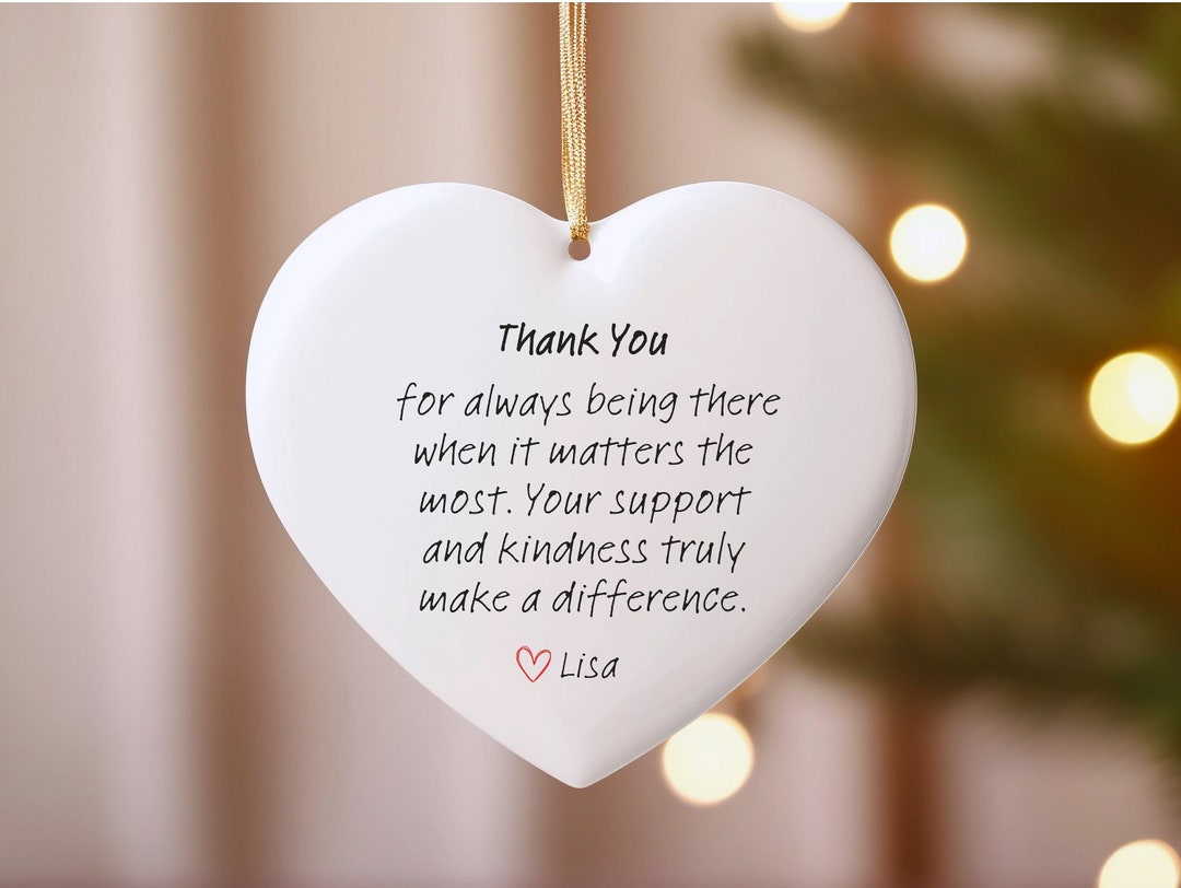 Thank You Ornament Personalized Appreciation Gift Custom Gratitude ...