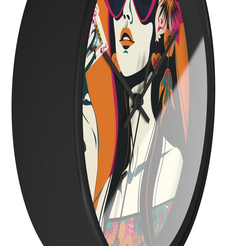 Pop Art Wall Clock Retro 1960s Timepiece Wall Art Quirky Office Vibrant ...