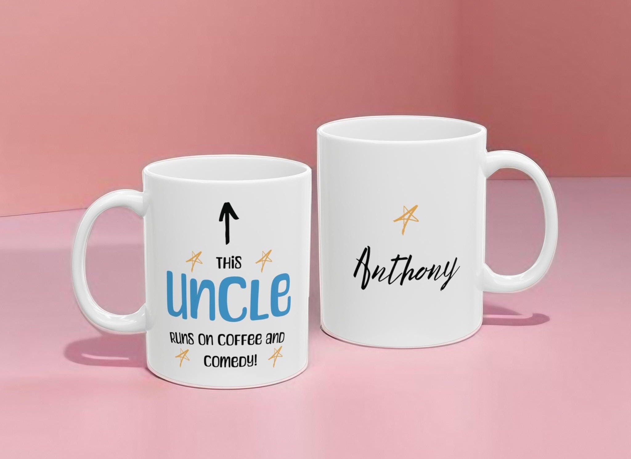 Funny Uncle Mug and Coaster Personalized Funcle Gift Best Uncle Ever ...