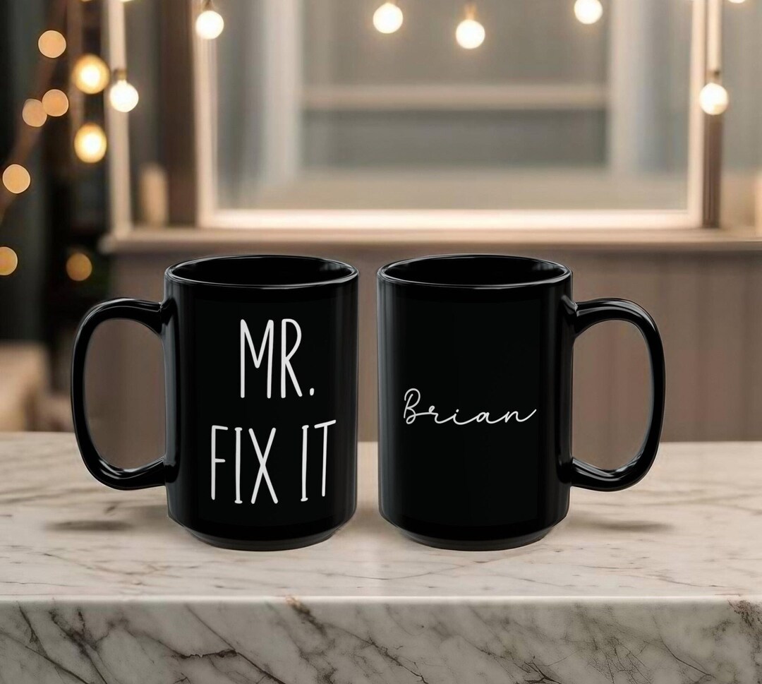 Mr Fix It Construction Mug Personalized 1st Fathers Day Gift for ...