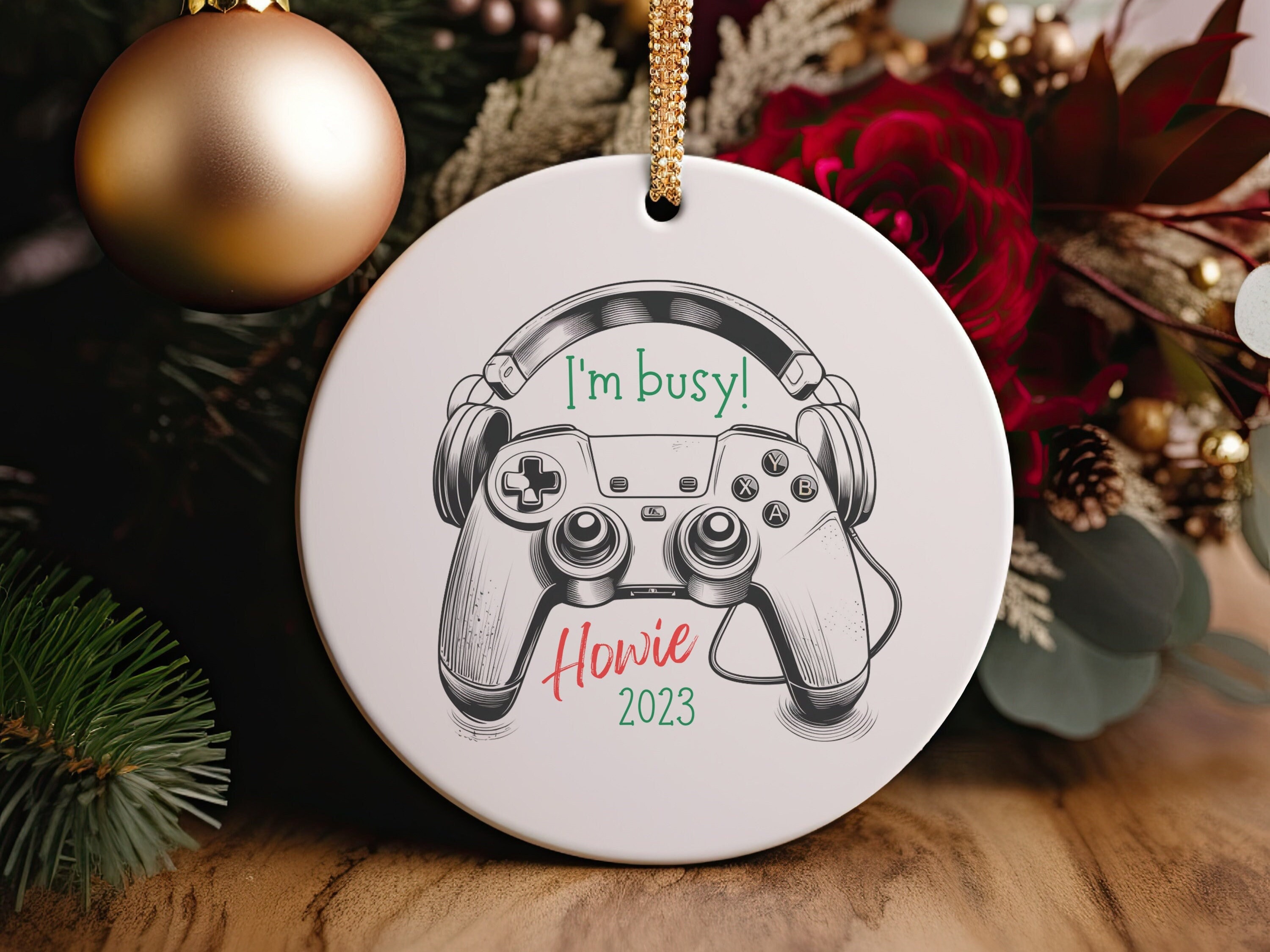 Custom Gaming Controller Ornament Gaming Room Decor Personalized Gamer ...