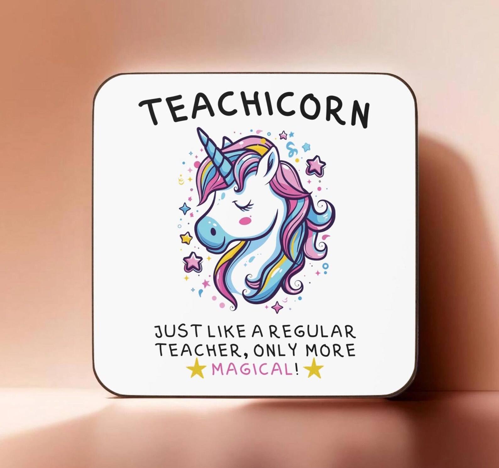 Unicorn Coaster Gift for Teachers Magical Teacher Appreciation Gift ...