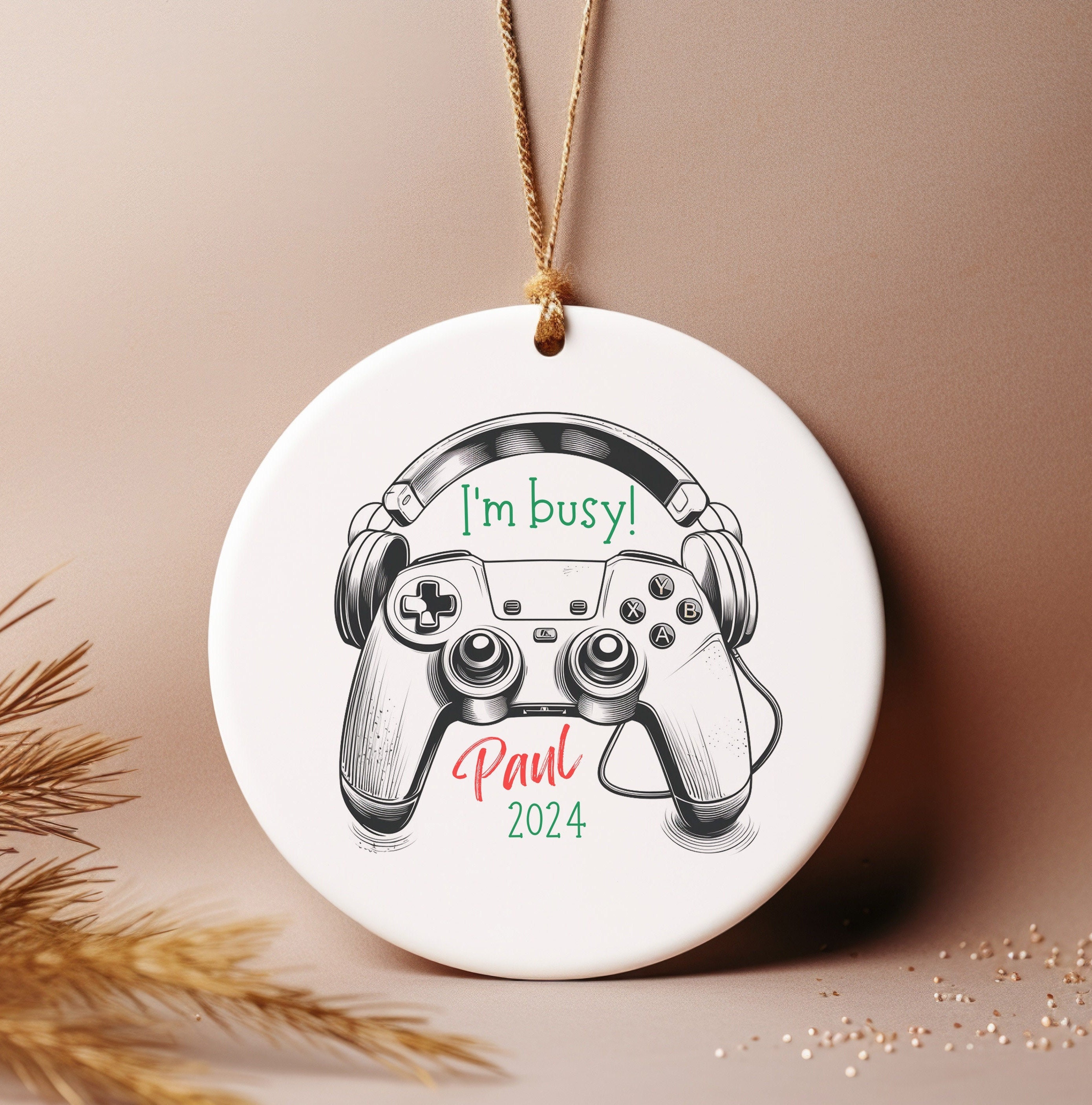 Custom Gaming Controller Ornament Gaming Room Decor Personalized Gamer ...