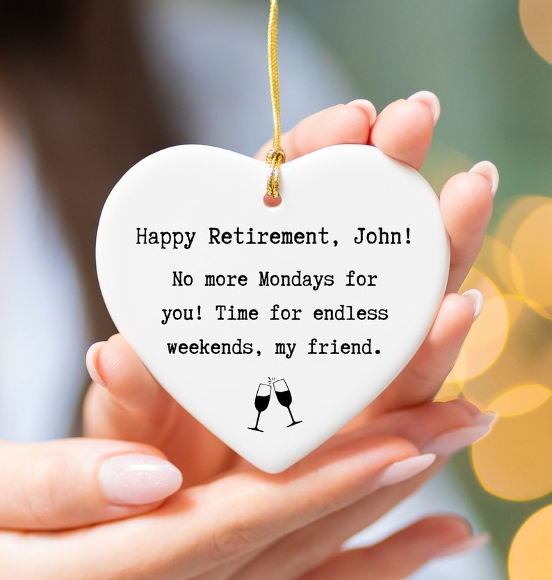 Retirement Ornament Personalized Farewell Party Gift Coworker ...