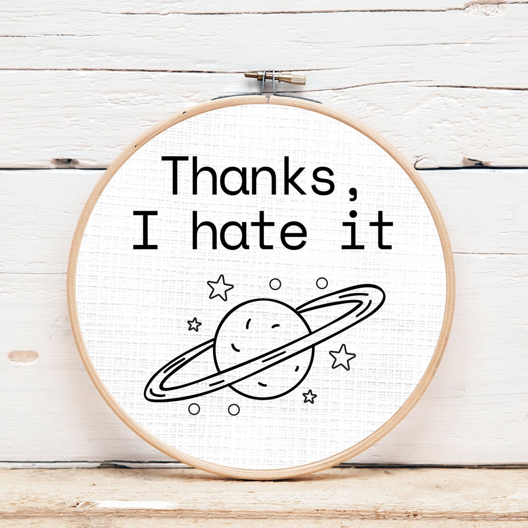 Instant Download, Inappropriate Embroidery, Embroidery Pattern - I Hate ...