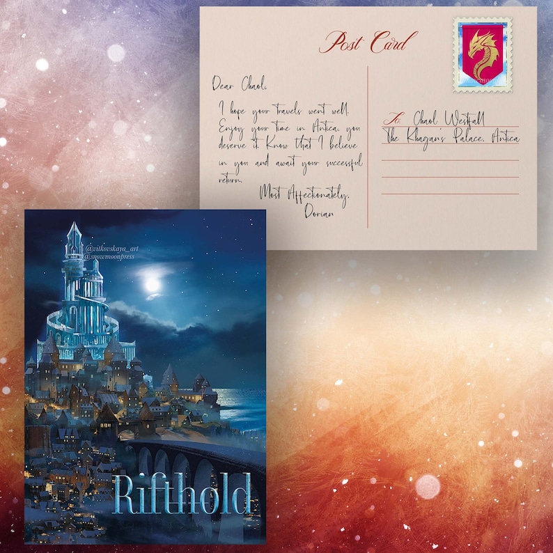 Rifthold Postcard From Dorian Officially Licensed Art Print Throne of ...