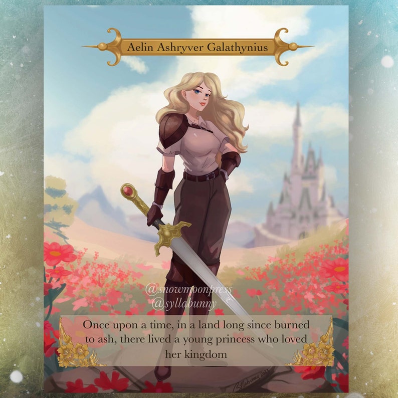 Aelin Galathynius Character Card - Officially Licensed Art Print ...