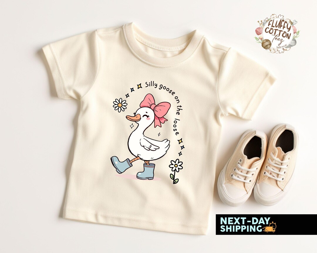 Silly Goose Kids Shirt - Silly Goose on the Loose Kids Tee - Funny Farm ...